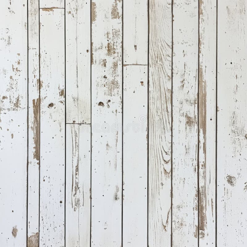 Rustic White Wood Planks with Distressed Texture and Natural Grain ...