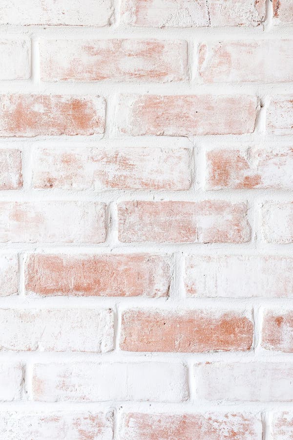 Rustic Whitewashed Brick Wall Texture with Red Accents Stock Image ...