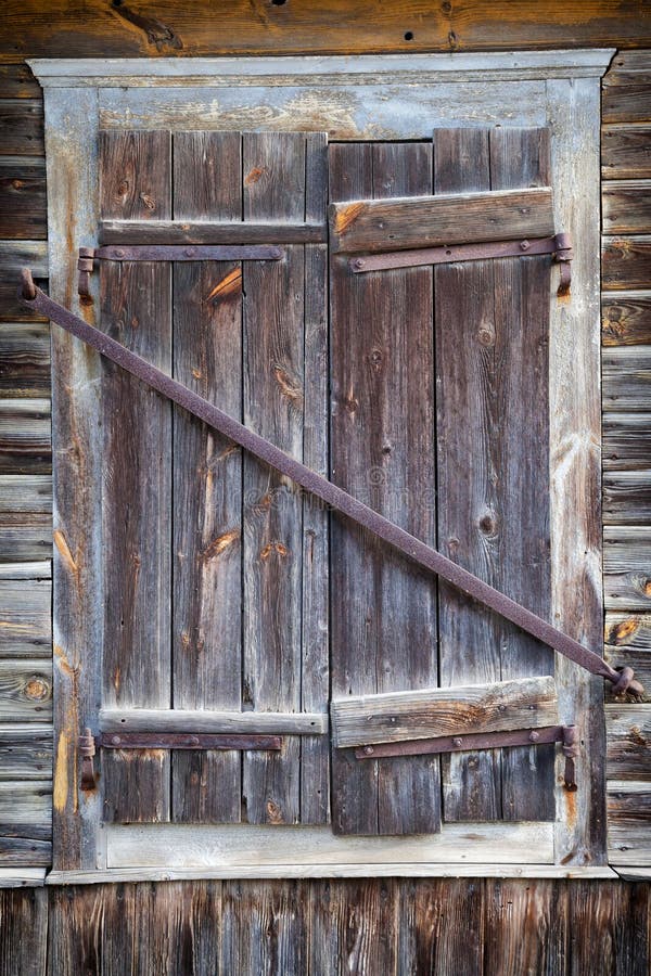 Rustic Window of Old Wooden House Stock Photo - Image of grey, house ...