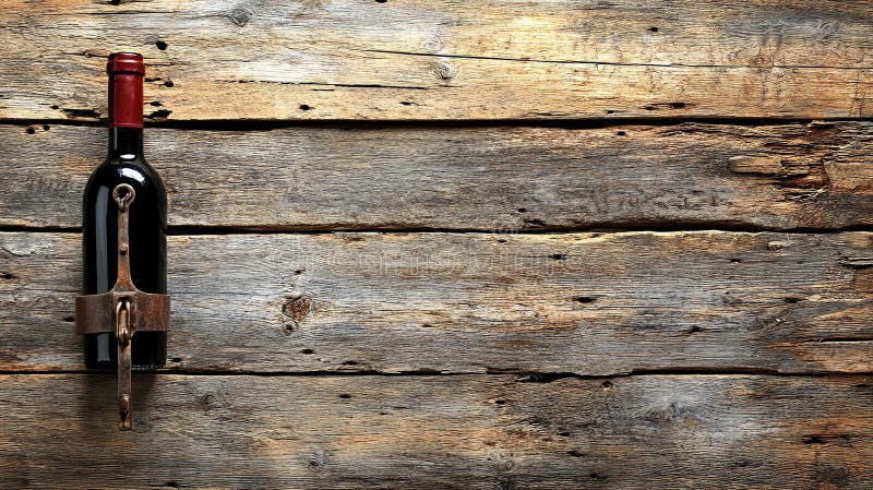 Rustic Wine Bottle, Wooden Background, Vintage, Cellar, Drink, Menu ...