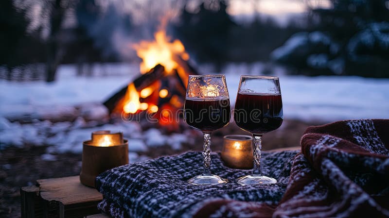 A Rustic Winter Solstice Celebration with a Bonfire, Mulled Wine, and ...