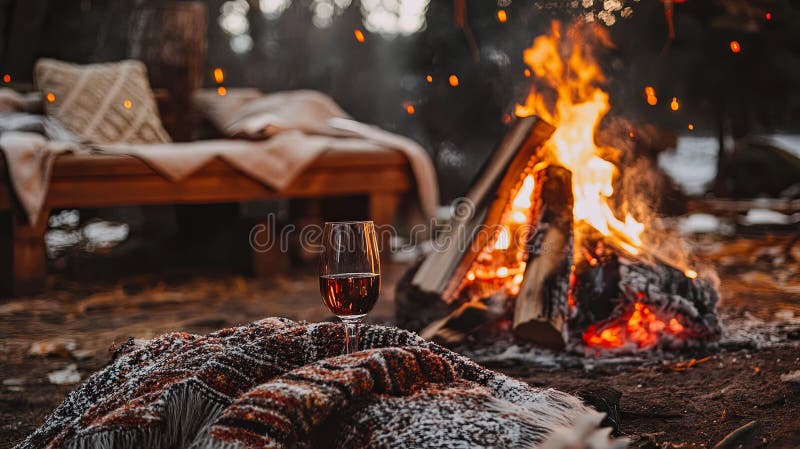 A Rustic Winter Solstice Celebration with a Bonfire, Mulled Wine, and ...