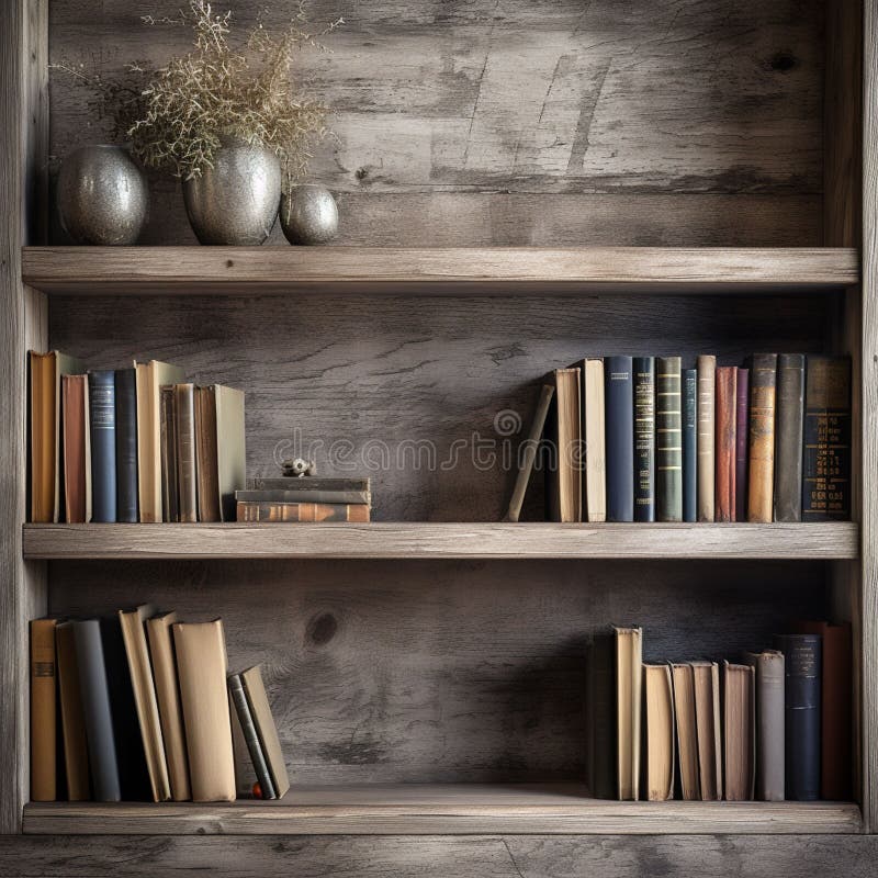 Rustic Wood Floating Shelf with Modern Black Frames with Rustic Wall ...