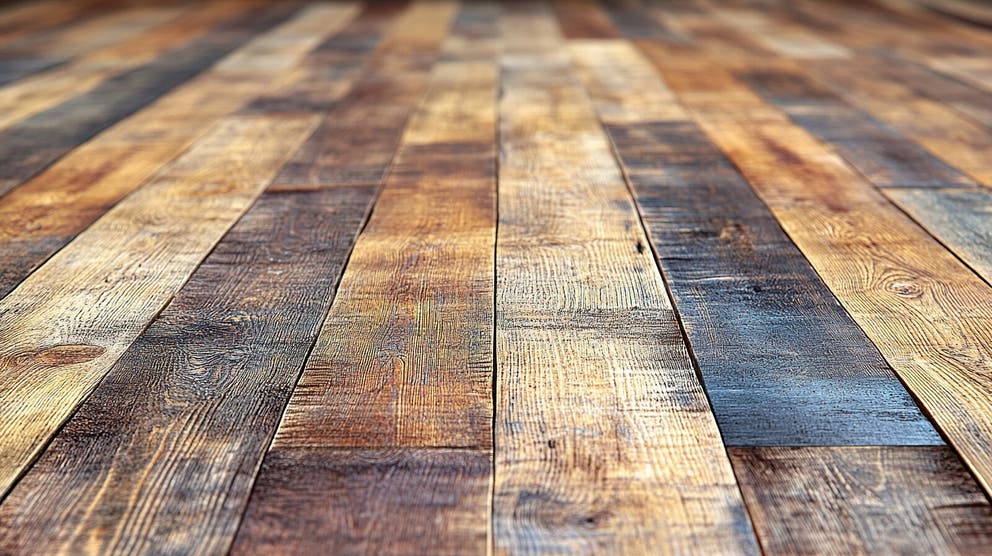 Rustic Wood Floor, Interior, Perspective, Background Blur, Design Stock ...