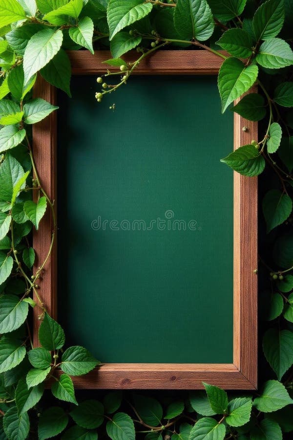 Rustic Wood Frame, Lush Ivy Backdrop for Poster, Wall, Wild, Texture ...