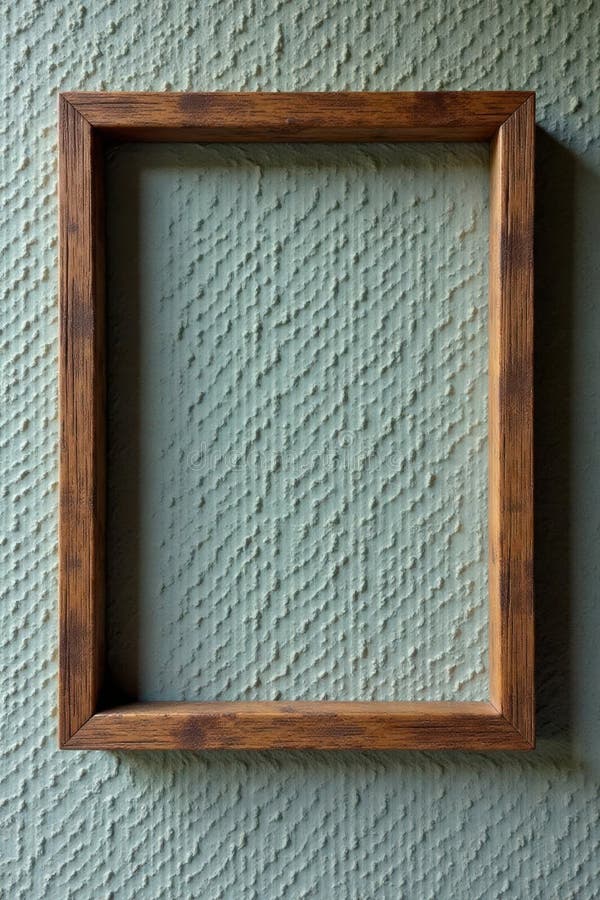 Rustic Wood Horizontal Frame Against Textured Wall, Picture Frame ...