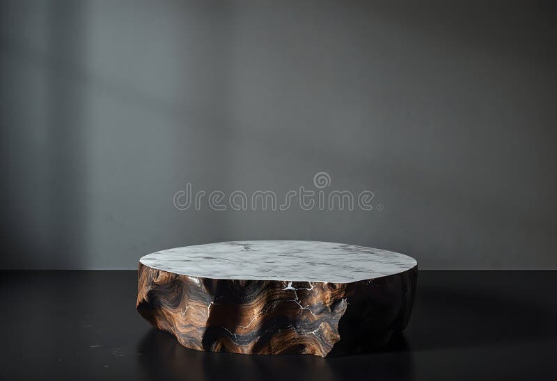 Rustic Wood Log Base Podium Stage Stock Illustration - Illustration of ...