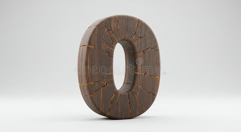 Rustic Wood Number Zero, Textured Surface, Architectural Element, and ...