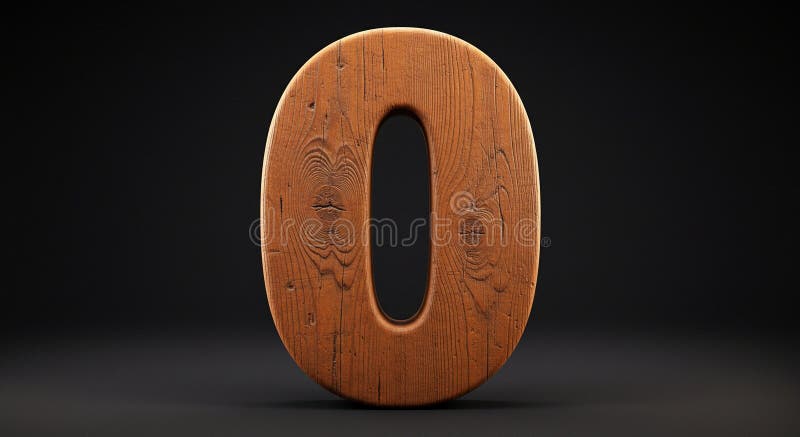 Rustic Wood Number Zero, Textured Surface, Architectural Element, and ...