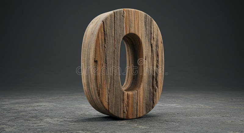 Rustic Wood Number Zero, Textured Surface, Architectural Element, and ...