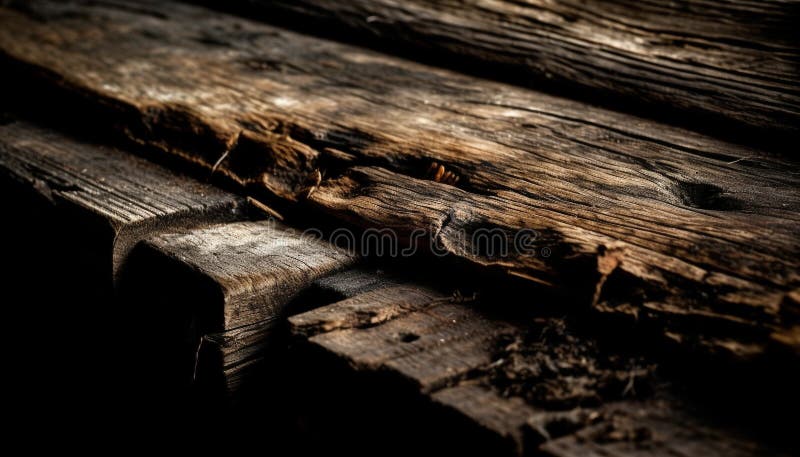 Rustic Wood Plank Stack, Weathered and Damaged, Perfect Carpentry ...