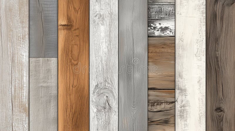 Rustic Wood Planks with Visible Grain in Light Grey Tones, Rugged ...