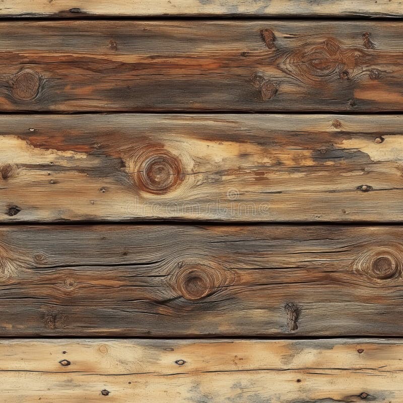 Rustic Wood Seamless Pattern with Natural Grain Textures for ...