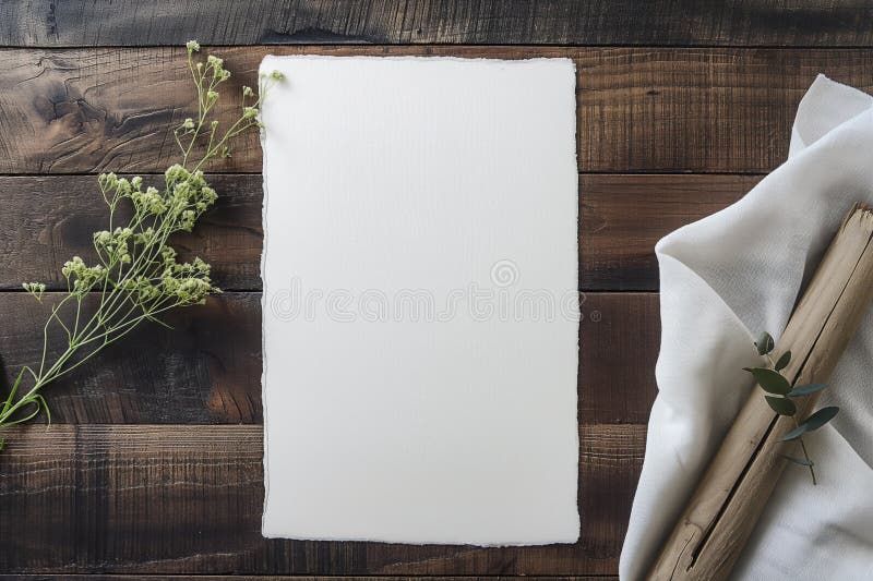 Rustic Wood Surface Background. Delicate Flowers Stock Illustration ...