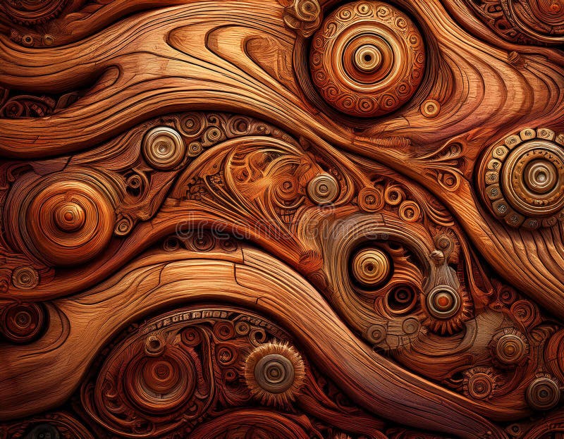 Rustic Wood Steampunk Texture Emphasizing Natural Grains and Knots with ...