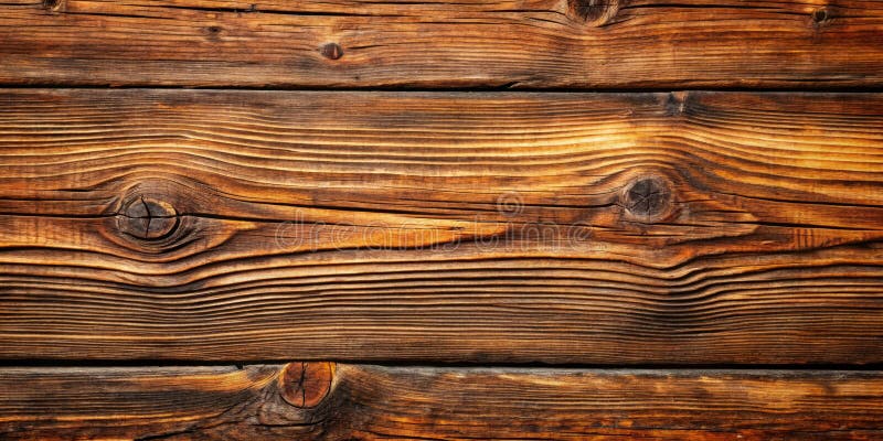 Rustic Wood Texture Overhead, Three Horizontal Boards, Knots and Grain ...
