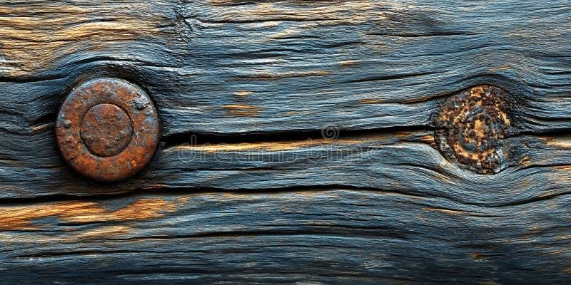 Rustic Wood Texture with Rusty Nails: High-Resolution Background Image ...