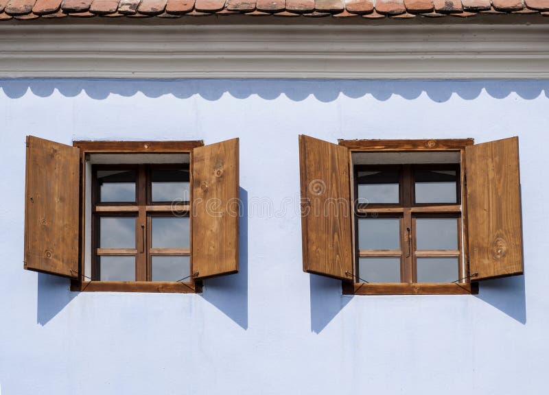Rustic wood windows stock image. Image of viscri, traditional - 33339885