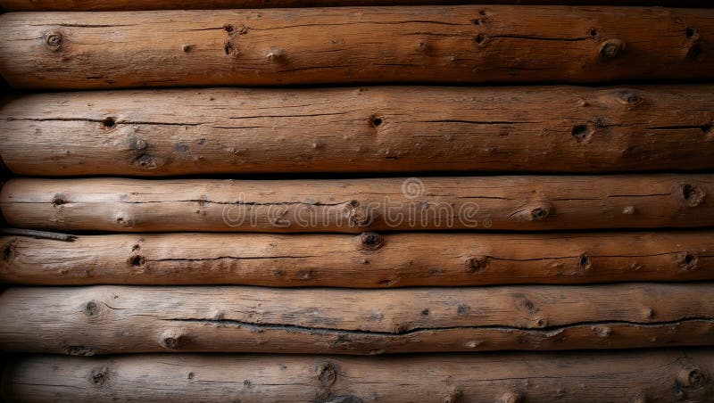 Rustic Wooden Beams with Knots and Texture Stock Illustration ...