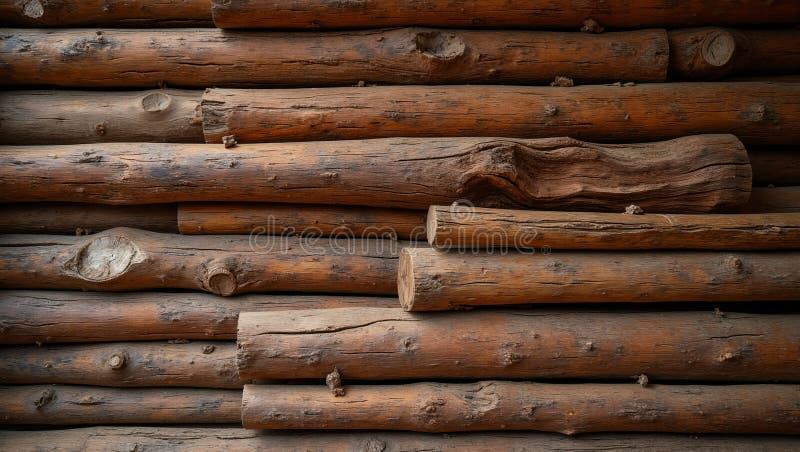 Rustic Wooden Beams with Knots and Texture Stock Illustration ...