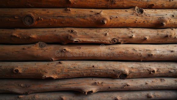 Rustic Wooden Beams with Knots and Texture Stock Illustration ...