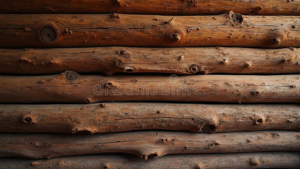 Rustic Wooden Beams with Knots and Texture Stock Illustration ...