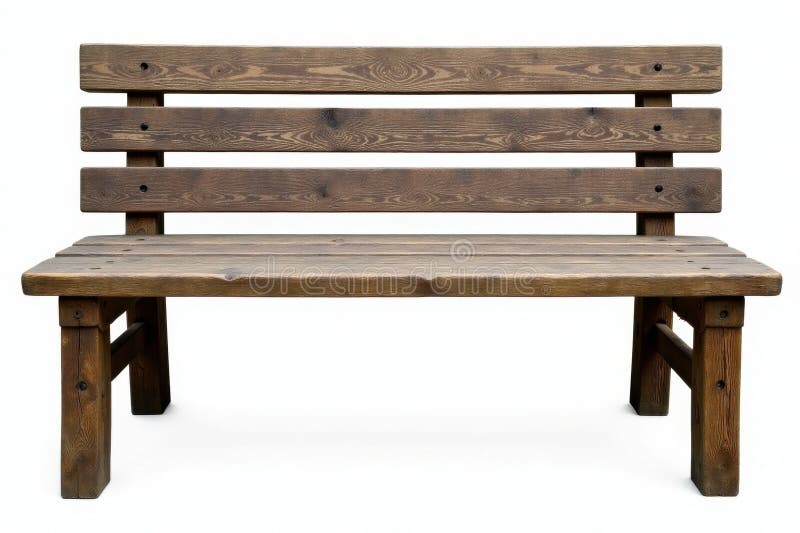 Rustic Wooden Bench, Weathered Texture, Isolated , Background ...