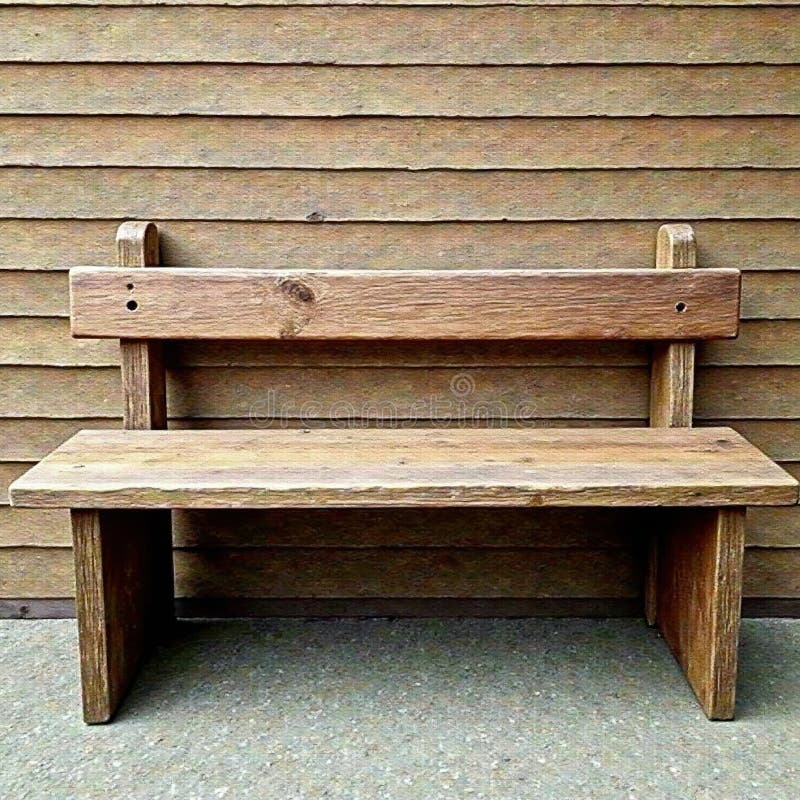 Rustic Wooden Bench, Weathered Texture, Isolated , Bench, Clipping Path ...