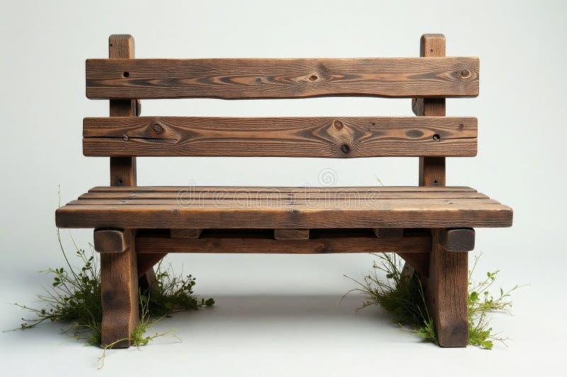 Rustic Wooden Bench, Weathered Texture, Isolated , Sustainable, Rustic ...