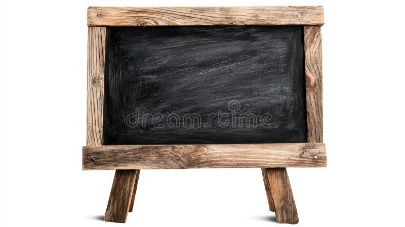 A Rustic Wooden Blackboard with a Simple Frame Perfect for Educational ...