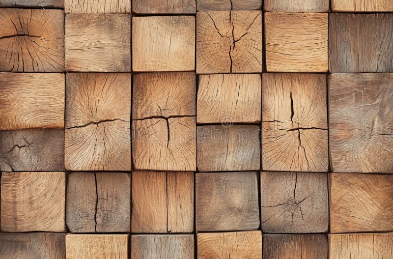 Rustic Wooden Block Wall Texture Background High Quality Image Stock ...