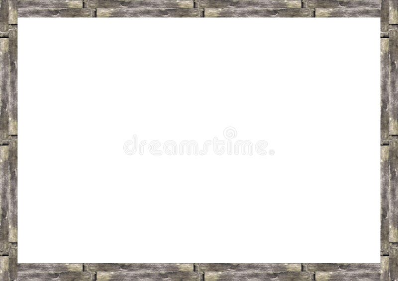 Rustic Wooden Borders White Frame Background Stock Illustration ...
