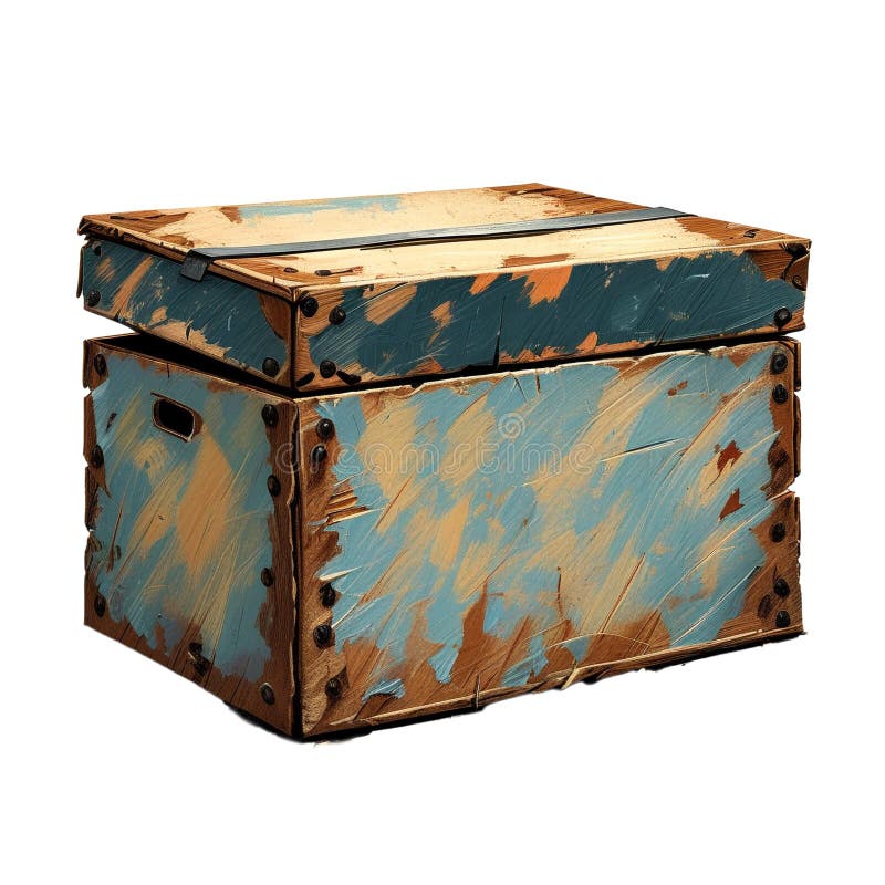 Rustic Wooden Boxes with a Charming Paint Finish in a Cozy Workshop ...
