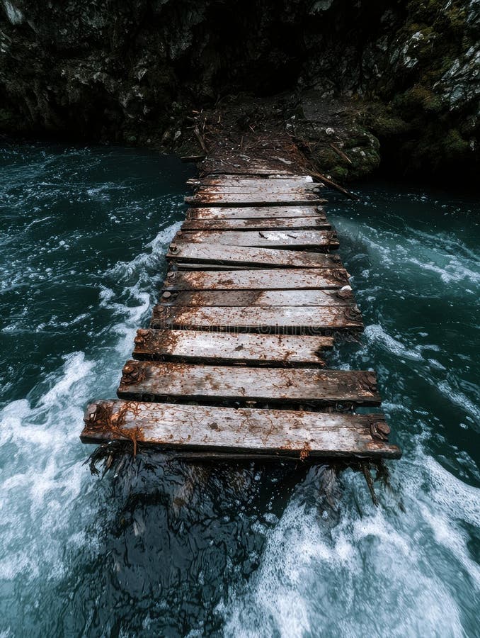 Old Bridge Over the River stock illustration. Illustration of aqueduc ...