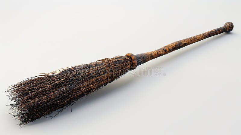 A Rustic Wooden Broom stock illustration. Illustration of countryside ...