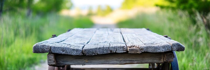 Rustic Wooden Cart Surface Weathered Wood Rural Setting Summer Aged ...