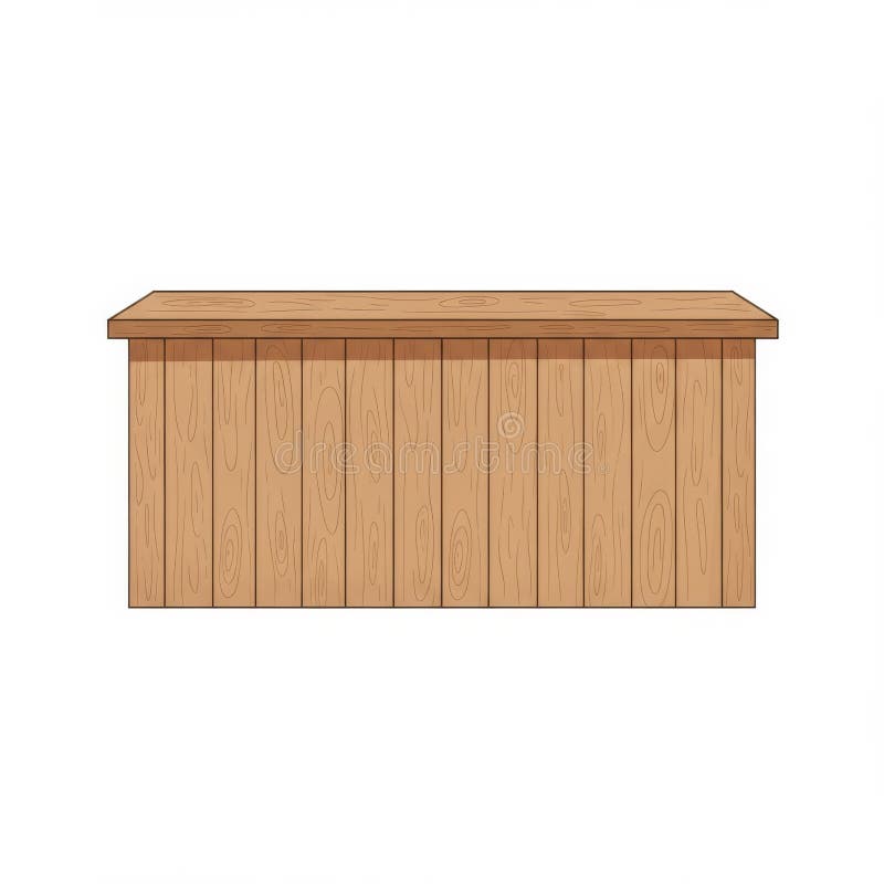 Rustic Wooden Countertop Display Table Stock Illustration ...