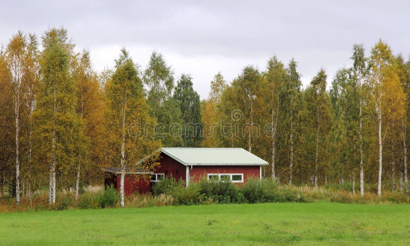 Rustic Wooden Countryside House from Sweden Stock Image - Image of ...