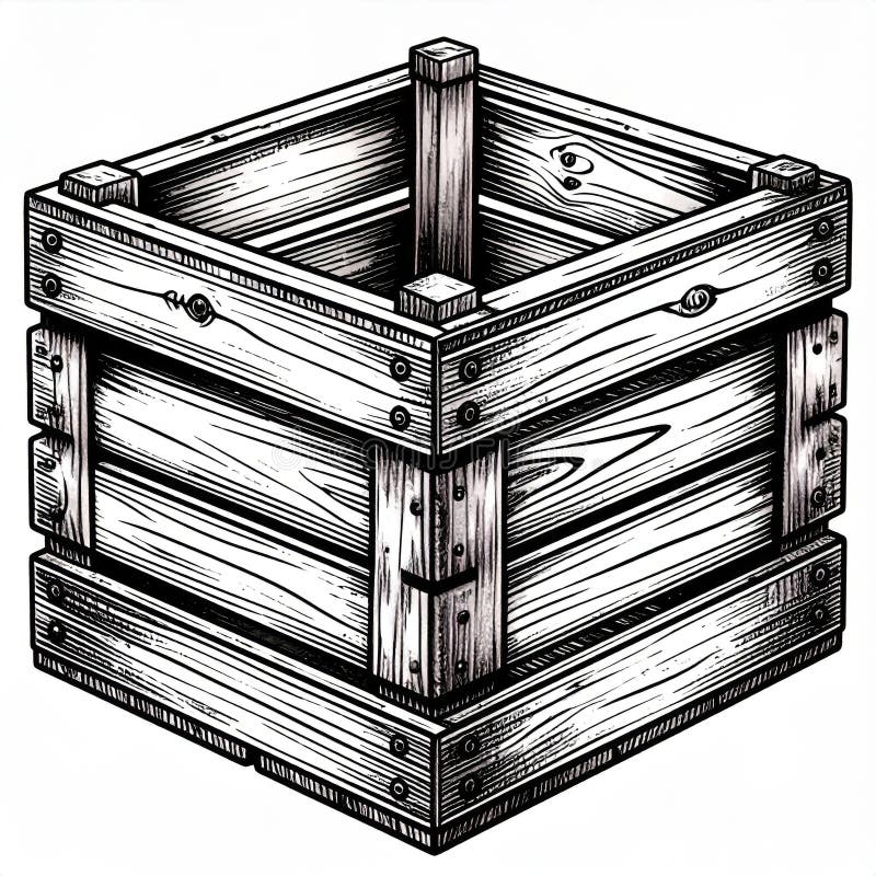 Rustic Wooden Crate Illustration Stock Illustrations – 1,813 Rustic ...