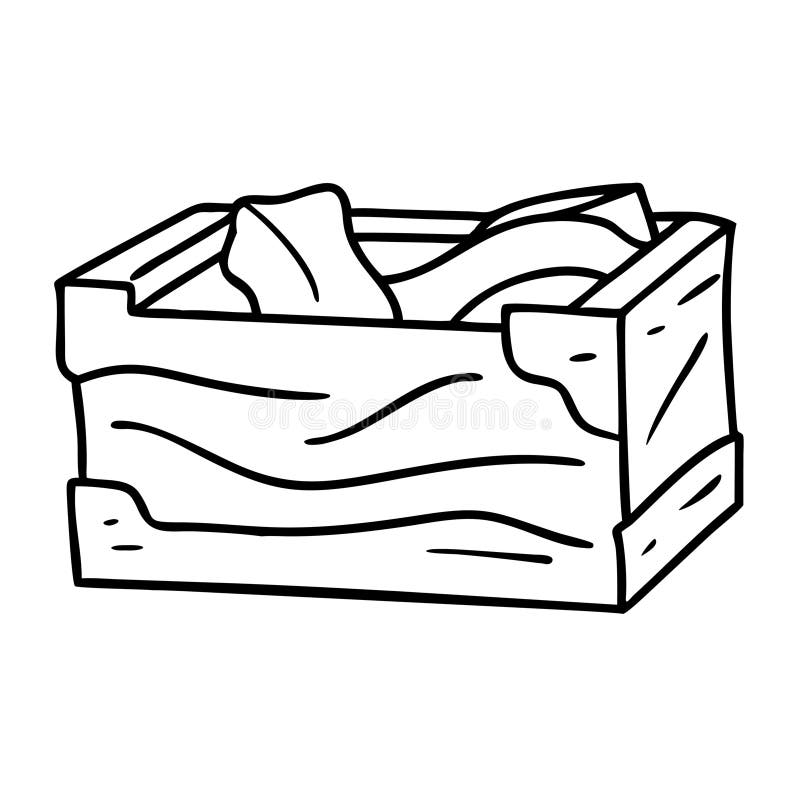 Rustic Wooden Crate Illustration for Craft and Design Projects Stock ...