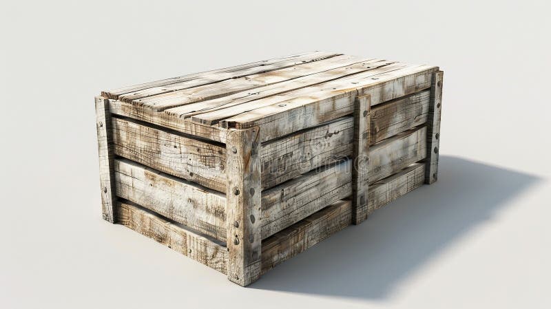 Rustic Wooden Crate with Metal Corners, Ready for Shipping or Storage ...