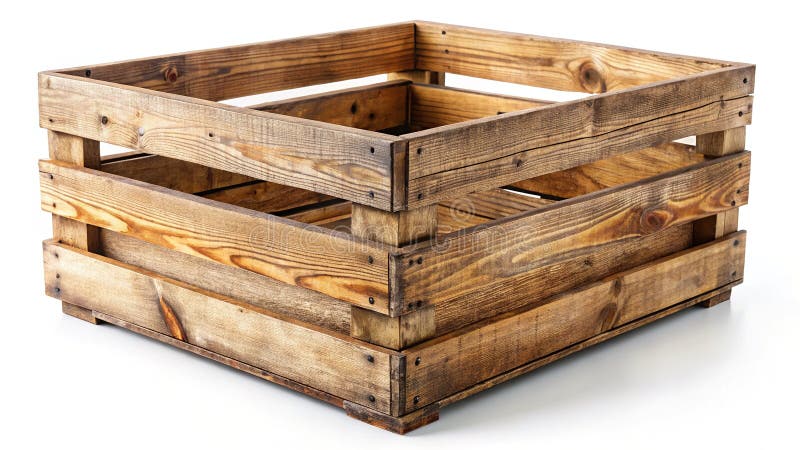 Rustic Wooden Crate Mockup Versatile Empty Shipping Crate for Packaging ...