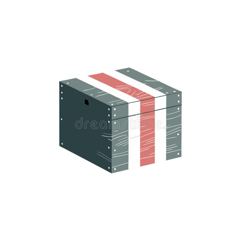 Rustic Wooden Crate Vector Illustration for Storage and Design Projects ...