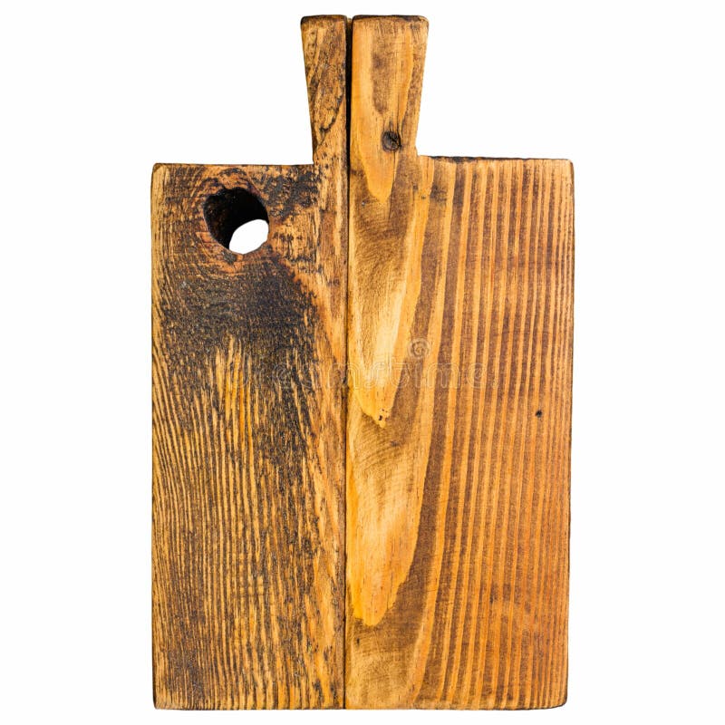 A Rustic Wooden Cutting Board Features Unique Grain Patterns and a ...