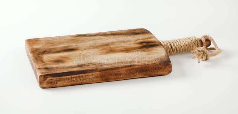 Rustic Wooden Cutting Board or Serving Tray Stock Photo - Image of ...