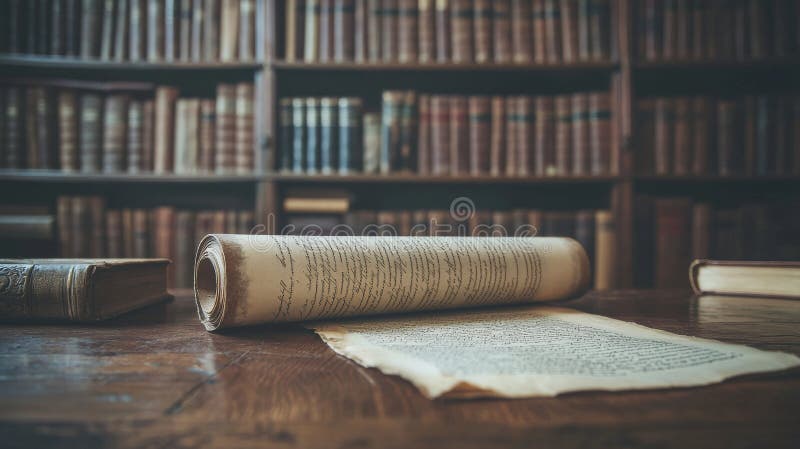 On a Rustic Wooden Desk, Translucent Sheets Adorned with Delicate ...