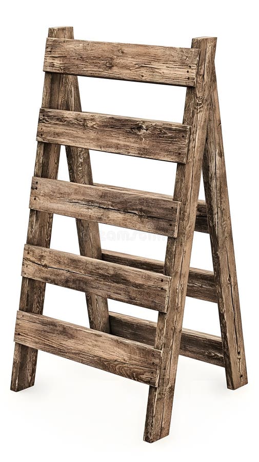 Rustic wooden display rack stock illustration. Illustration of storage ...