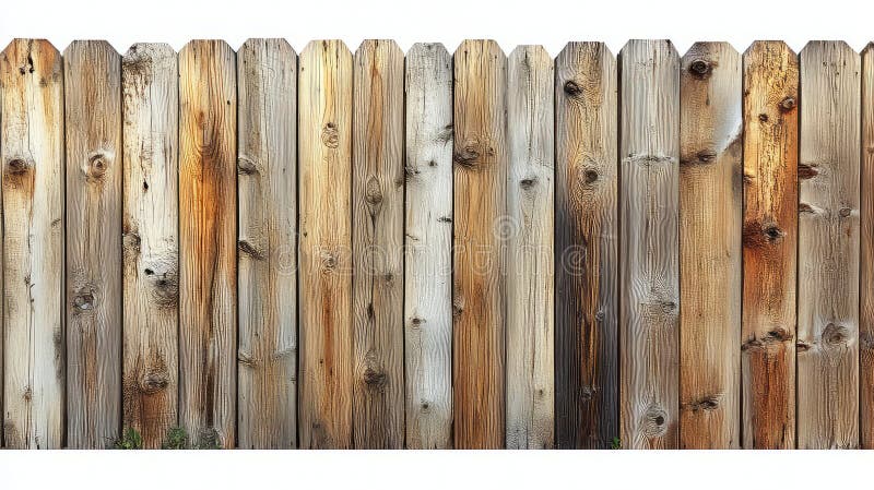 A Rustic Wooden Fence Showcasing Various Textures and Natural Colors ...