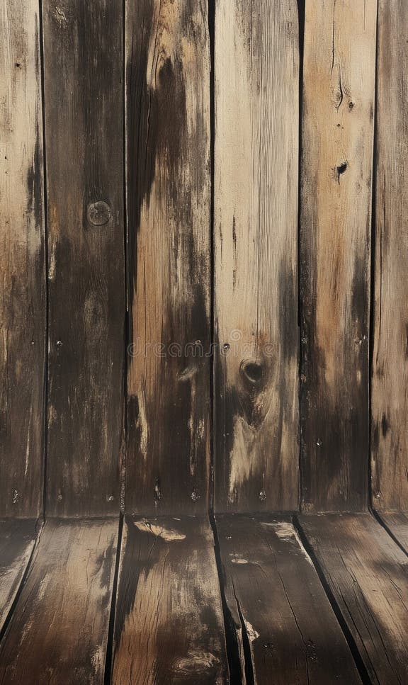 Rustic Wooden Floor and Wall Planks with Natural Texture and Weathered ...