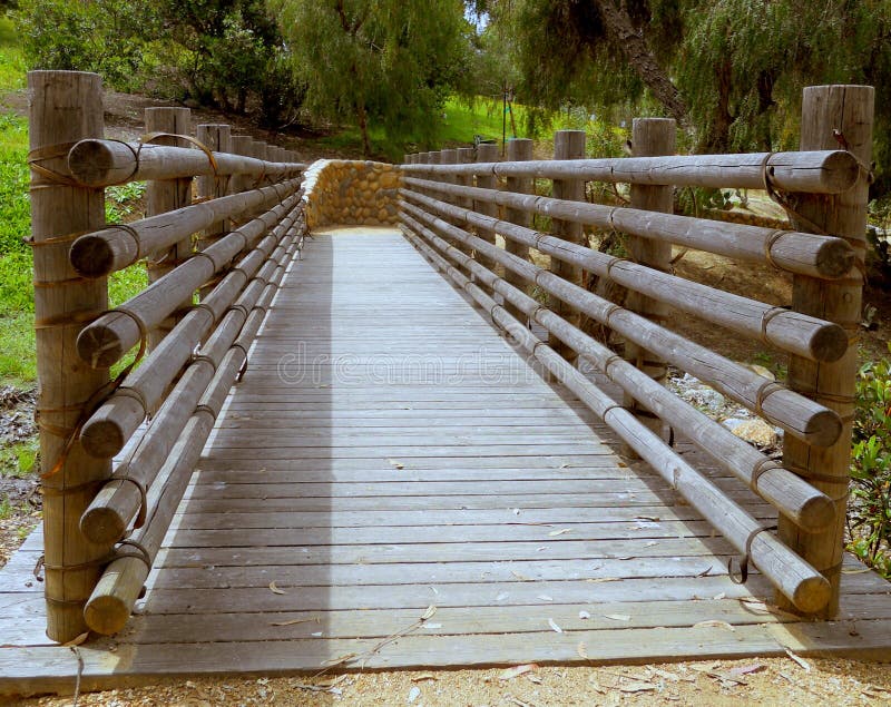 A rustic Wooden Footbridge stock photo. Image of crossing - 14443998